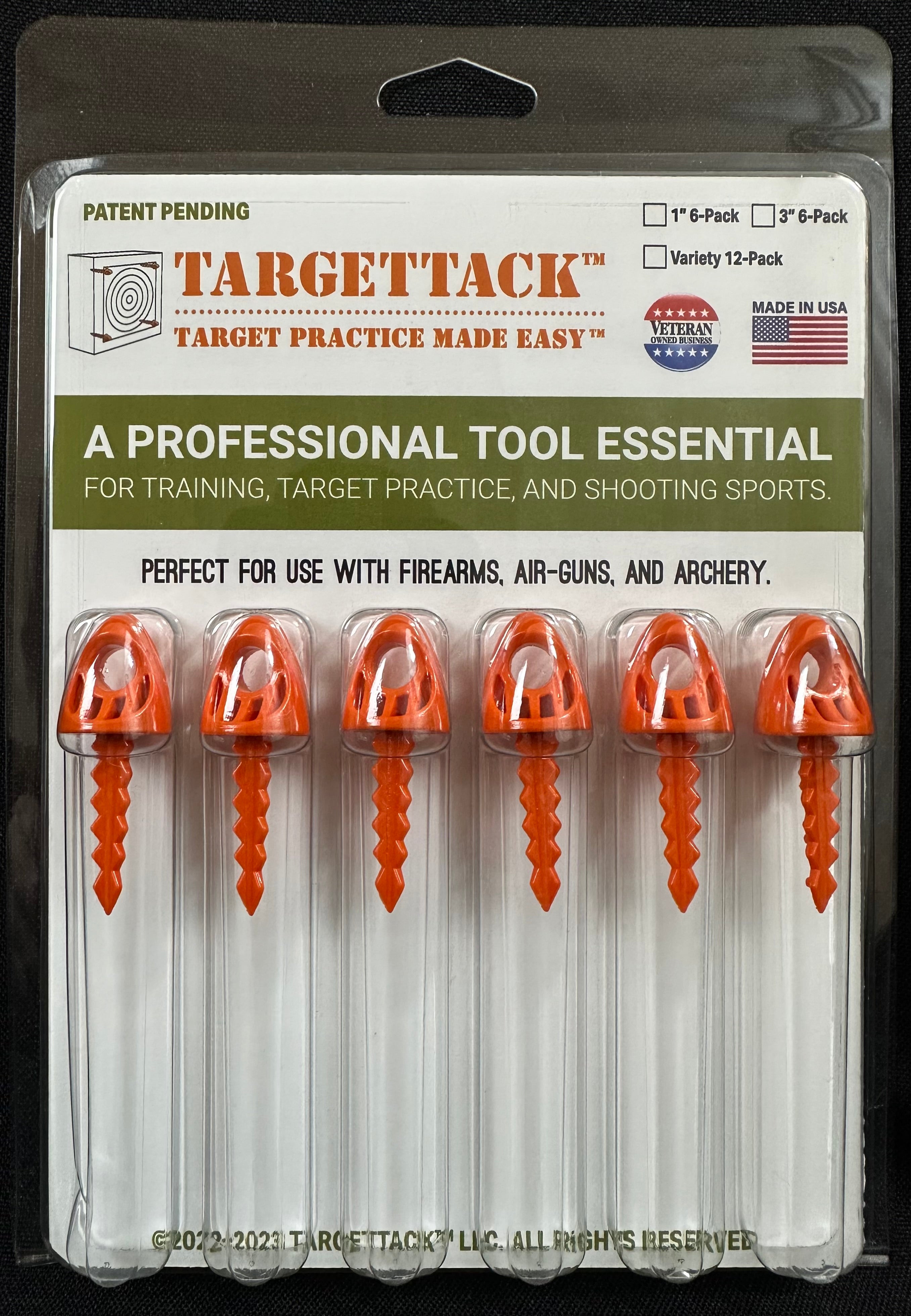 1-Inch 6-Pack of TargetTacks® Original Orange – TargetTack®